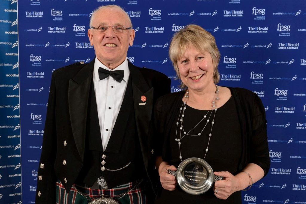 Mairi Levack receives her Honorary Life Membership award from Alan ...
